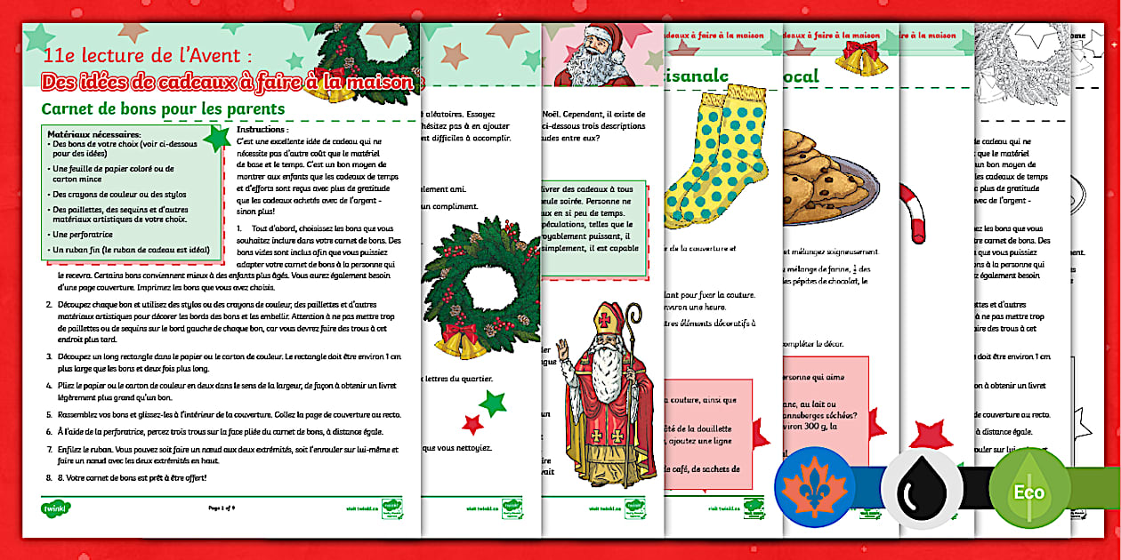 27 Days Advent Junior/Intermediate Reading Pack French
