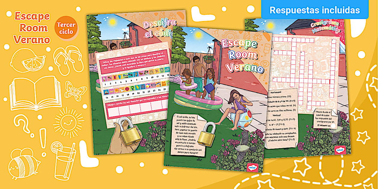 Escape Room: Verano - Tercer Ciclo (professor feito)