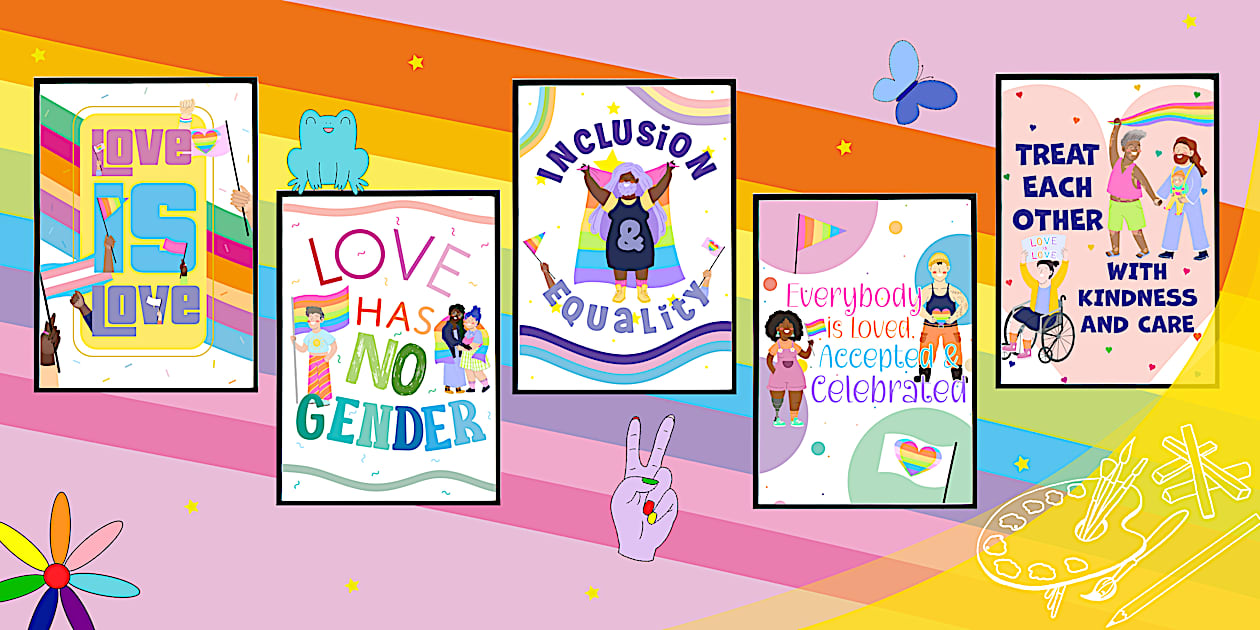 Pride Posters | LGBTQ+ Pride Sayings Poster Pack | Twinkl