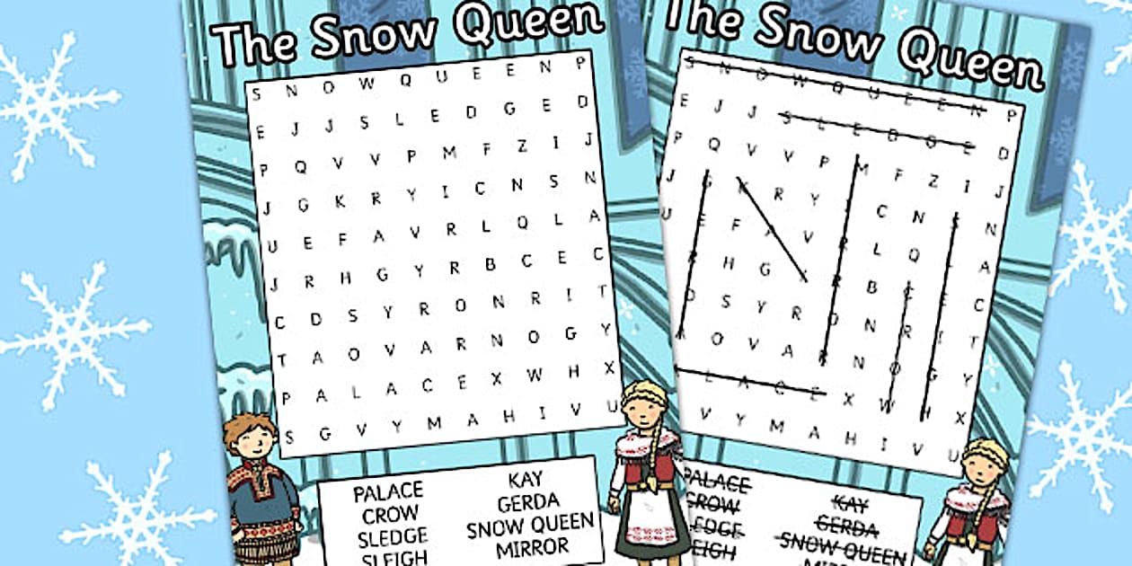 The Snow Queen Wordsearch (Teacher-Made) - Twinkl