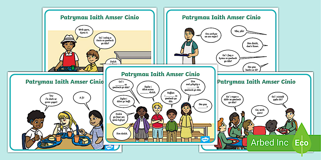 Posteri Defnyddio Cymraeg Amser Cinio (teacher made)