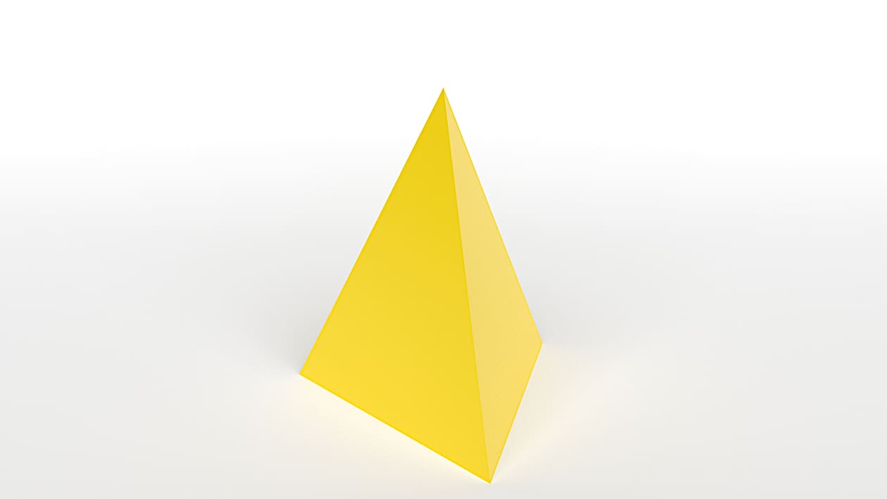 3D Model: 3D Shapes - Triangular-Based Pyramid - Twinkl