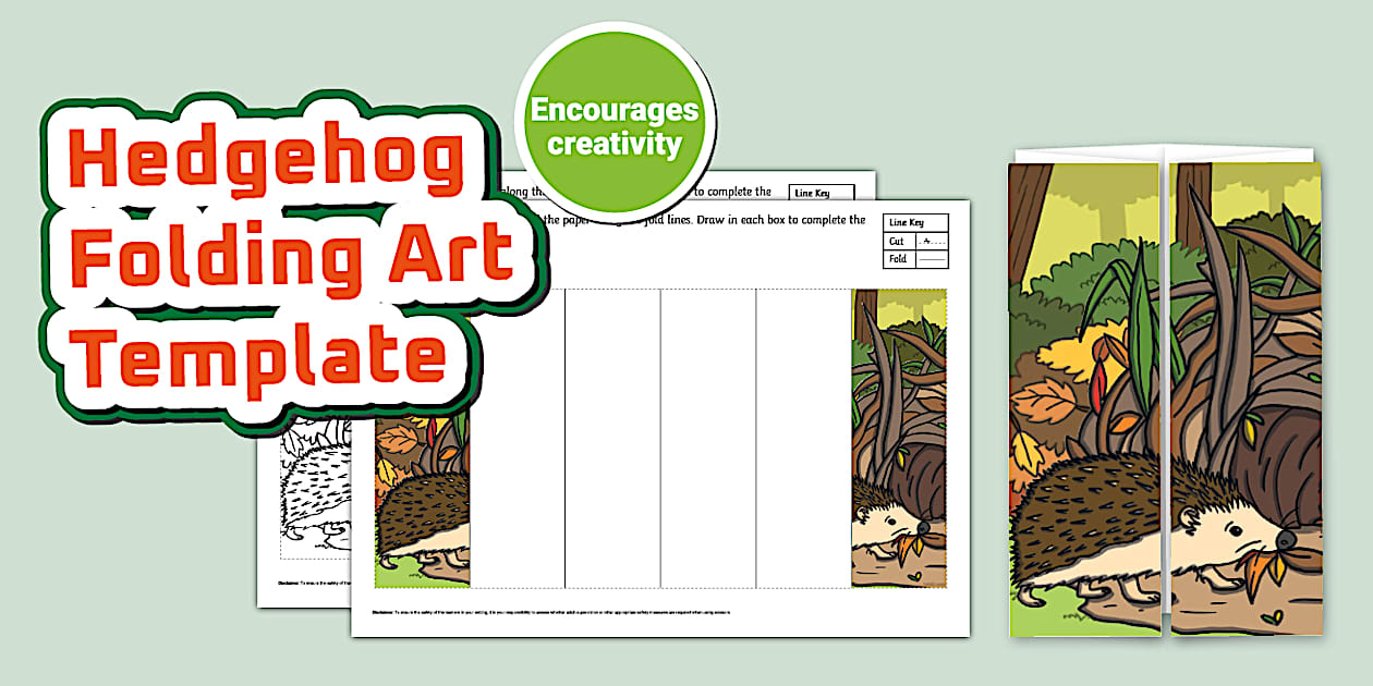* NEW * Hedgehog Folding Art Template