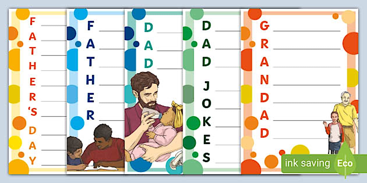 Father's Day Acrostic Poem (teacher made) - Twinkl