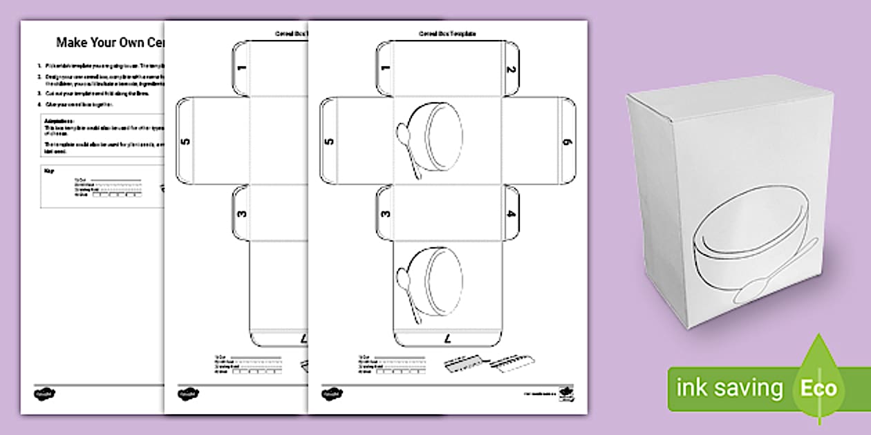 Make Your Own Cereal Box Template | Primary Resources