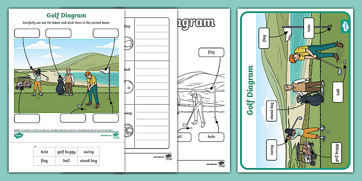 Golf Diagram Activity Pack (teacher made) - Twinkl