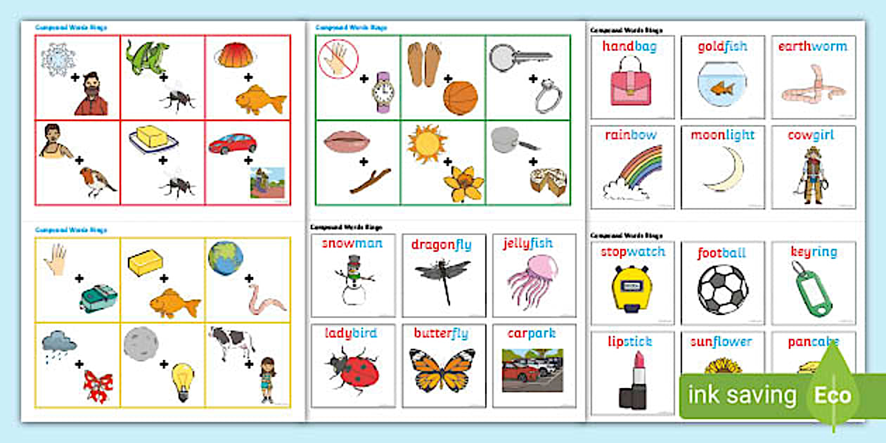 Connecting Words Compound Bingo (teacher made) - Twinkl