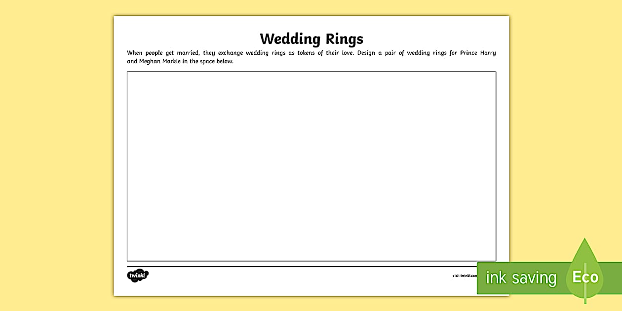 Wedding Rings Design Worksheet / Worksheet - Twinkl