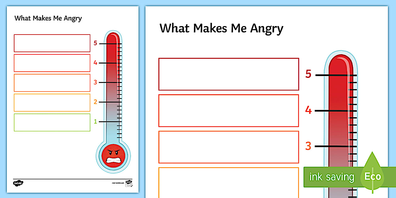 What Makes Me Angry Worksheet / Worksheet - Twinkl