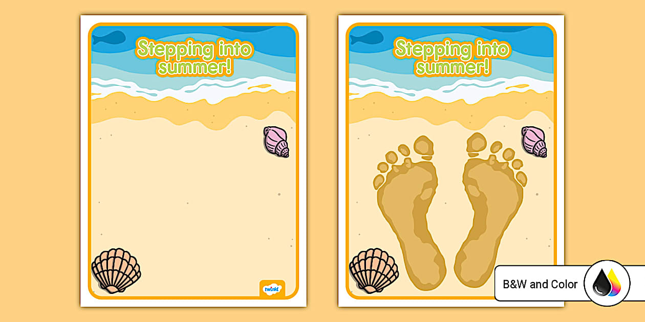 Stepping Into Summer! Baby Room Footprint Craft - Twinkl