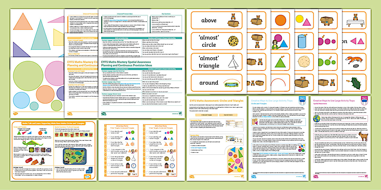 EYFS Maths Planning & Assessment Pack Circles and Triangles