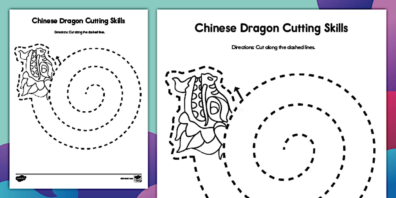 Chinese New Year Cutting Skills | Dragon | Activities