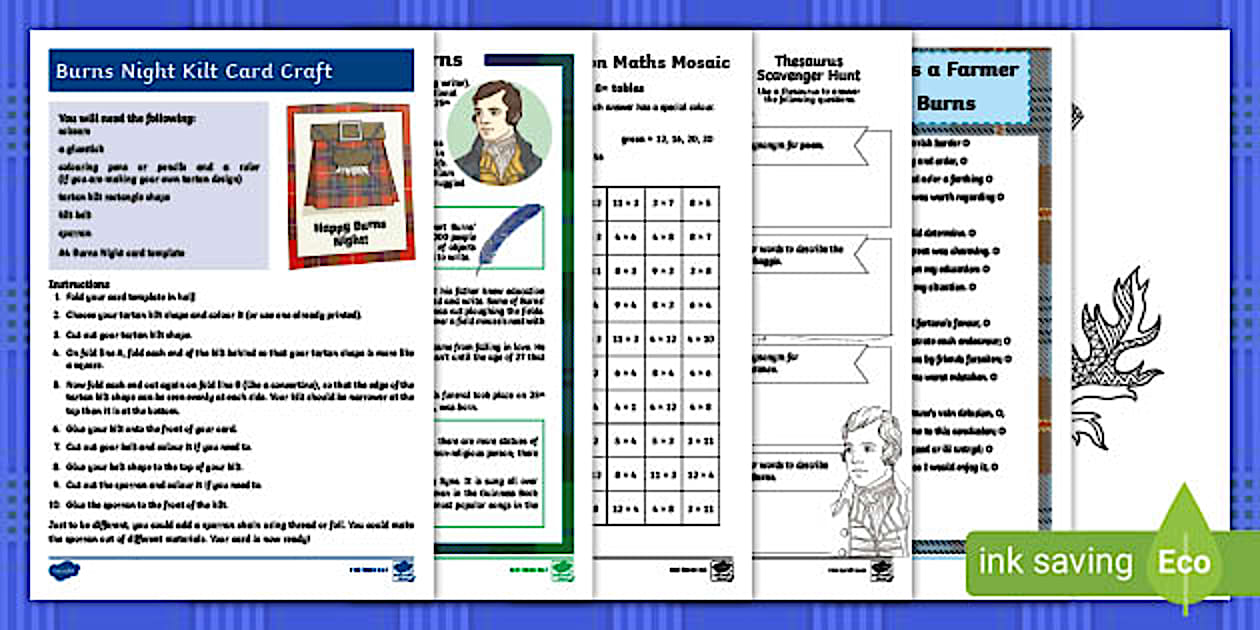 Robert Burns Second Level Resource Pack - Twinkl
