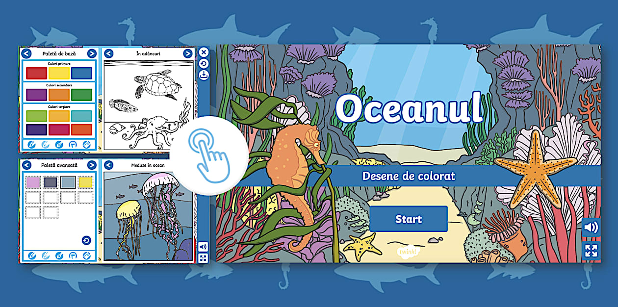 Oceanul – Desene de colorat online (teacher made) - Twinkl