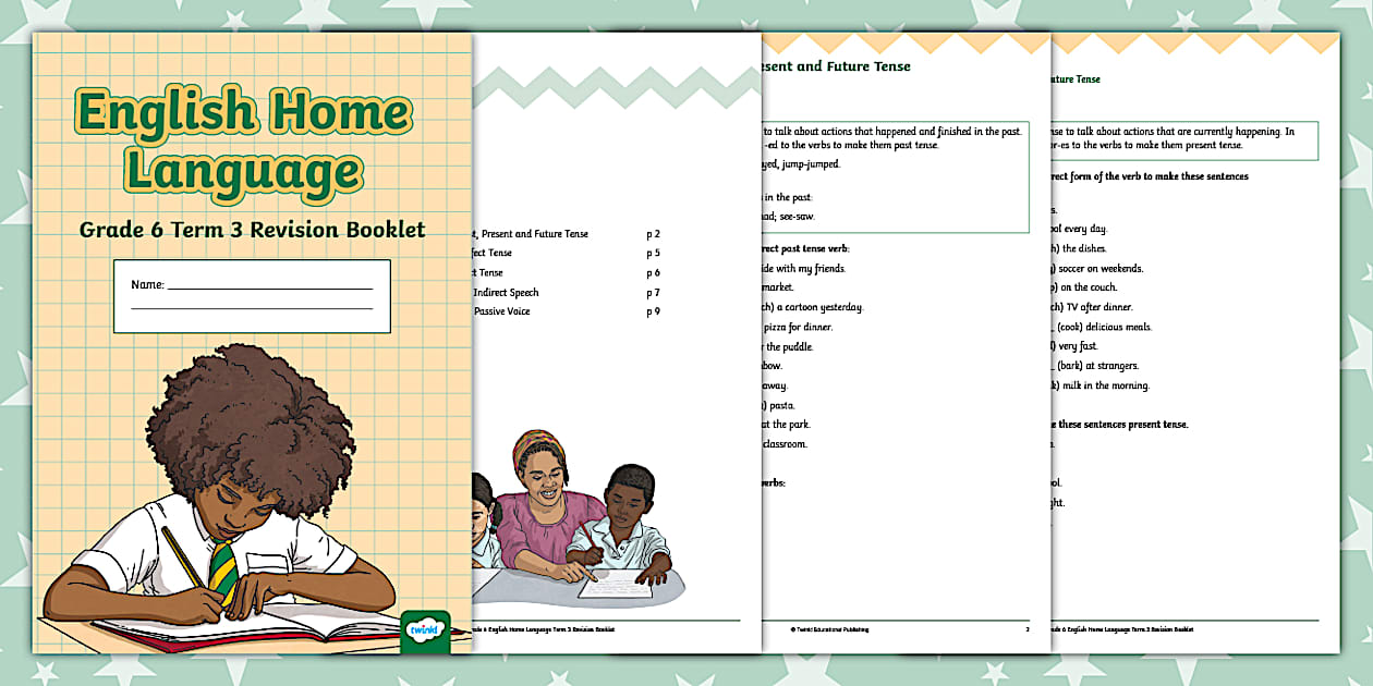 Gr6 Eng HL Revision Booklet 1 of 2-T3-Home Learning Task (CAPS Aligned)