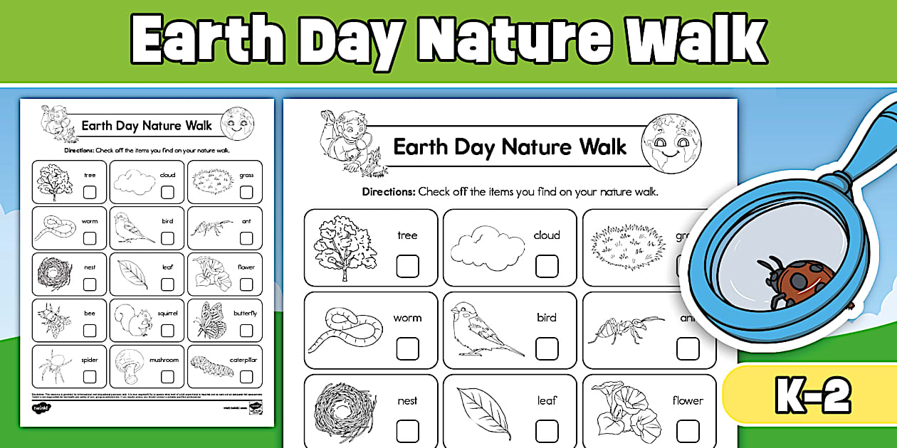 Earth Day Nature Walk Activity Sheet | Twinkl USA
