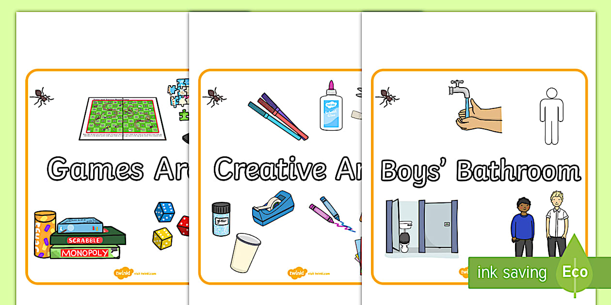 Editable Ants Classroom Area Signs (Teacher-Made) - Twinkl