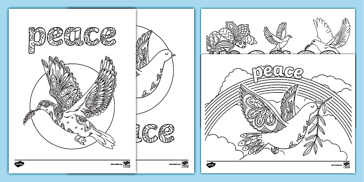 Dove of Peace Mindfulness Coloring Sheets | Twinkl USA