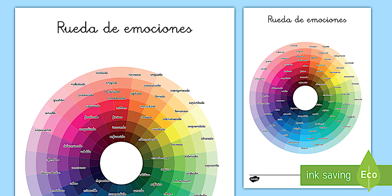 Rueda de las emociones para imprimir - Twinkl