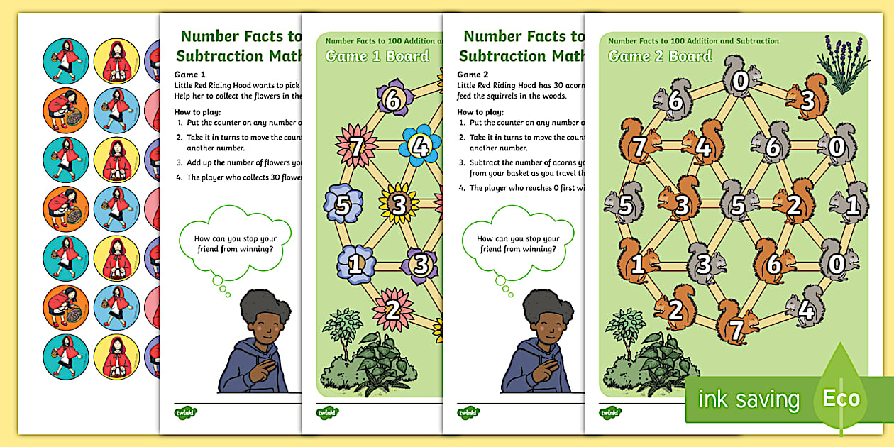 Year 2 Number Facts to 100 Addition and Subtraction Maths Mastery Activity
