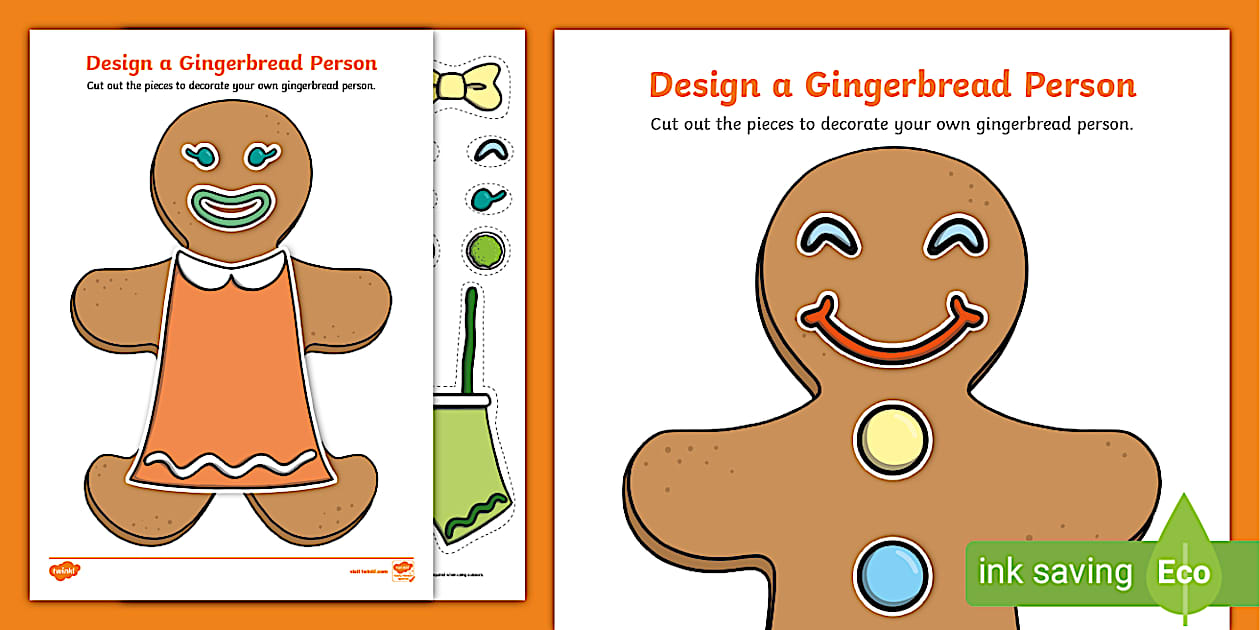 The Gingerbread Man Cutting Skills Activity | Twinkl