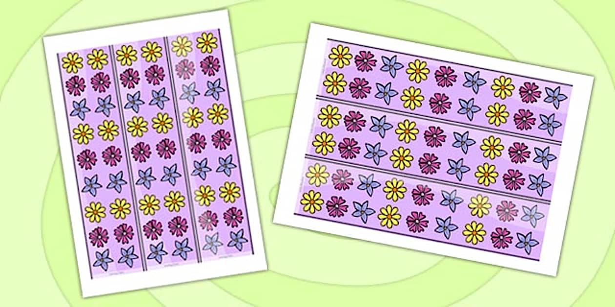 Flower Display Borders (teacher made) - Twinkl