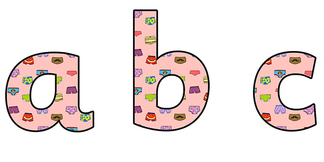 Cursive Themed A4 Display Lettering to Support Teaching on Pants