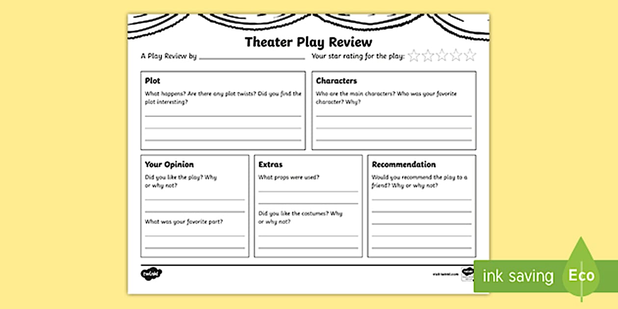 Theater Play Review (teacher made) - Twinkl