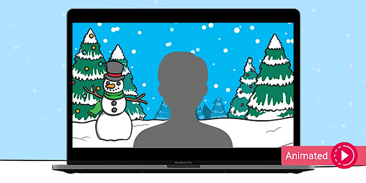 Winter Wonderland Virtual Background | Twinkl USA - Twinkl