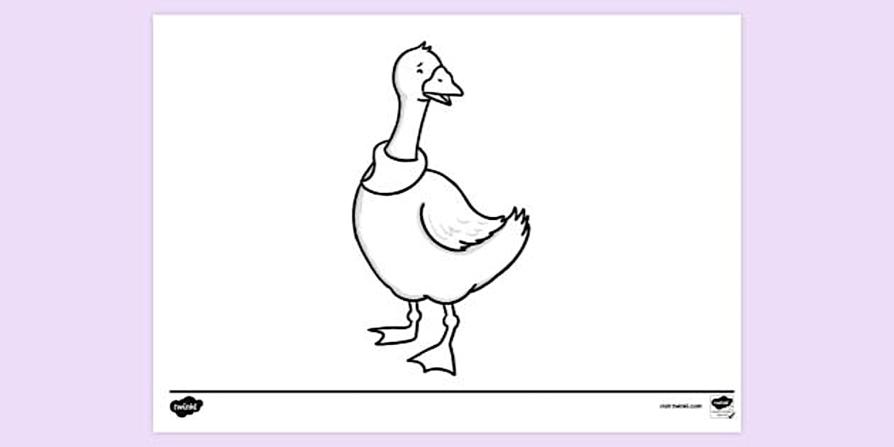 Goosey Loosey Colouring Sheet | Primary Resources | Twinkl