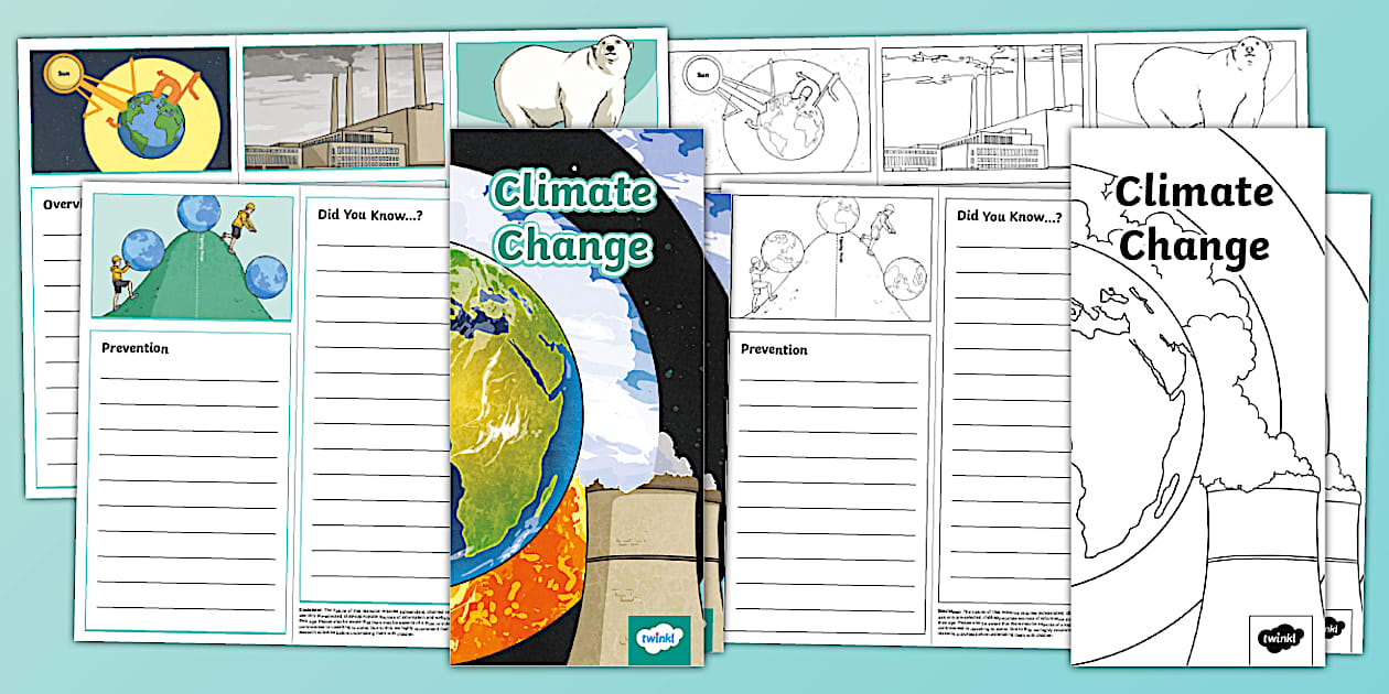 Climate Change Leaflet Template (teacher made) - Twinkl