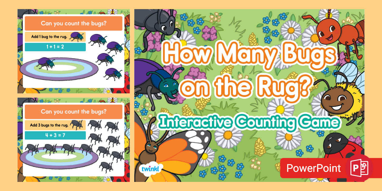 How Many Bugs on the Rug? Interactive Counting PowerPoint