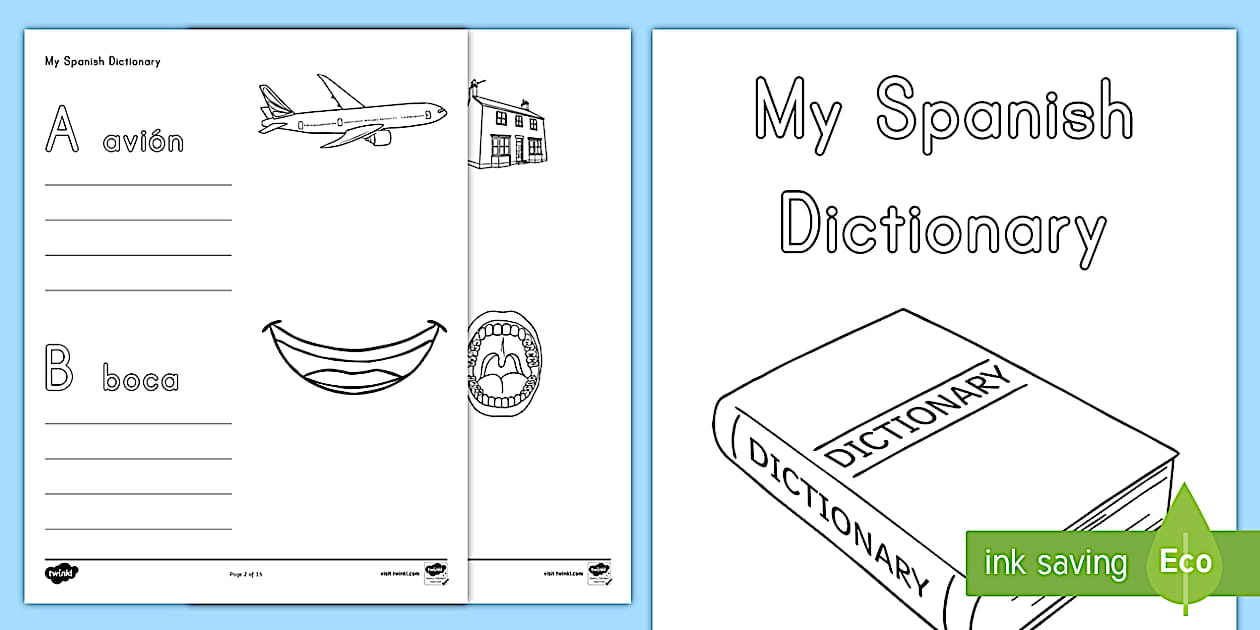 My Spanish Dictionary Activity Booklet | Twinkl USA - Twinkl