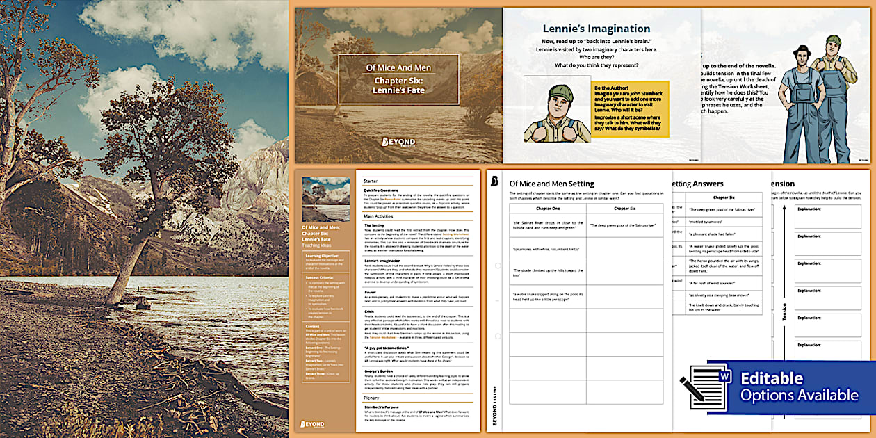 Lennie Of Mice And Men | Twinkl Ireland Resources | Twinkl