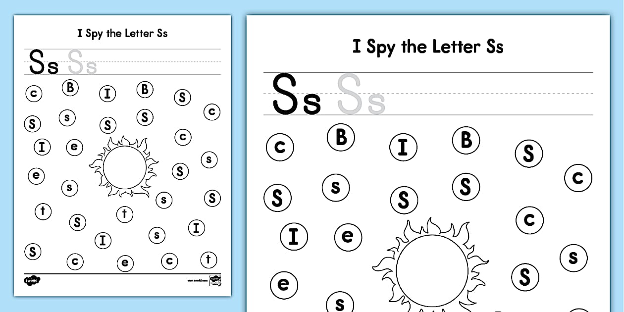 I Spy the Letter Ss Activity (teacher made) - Twinkl