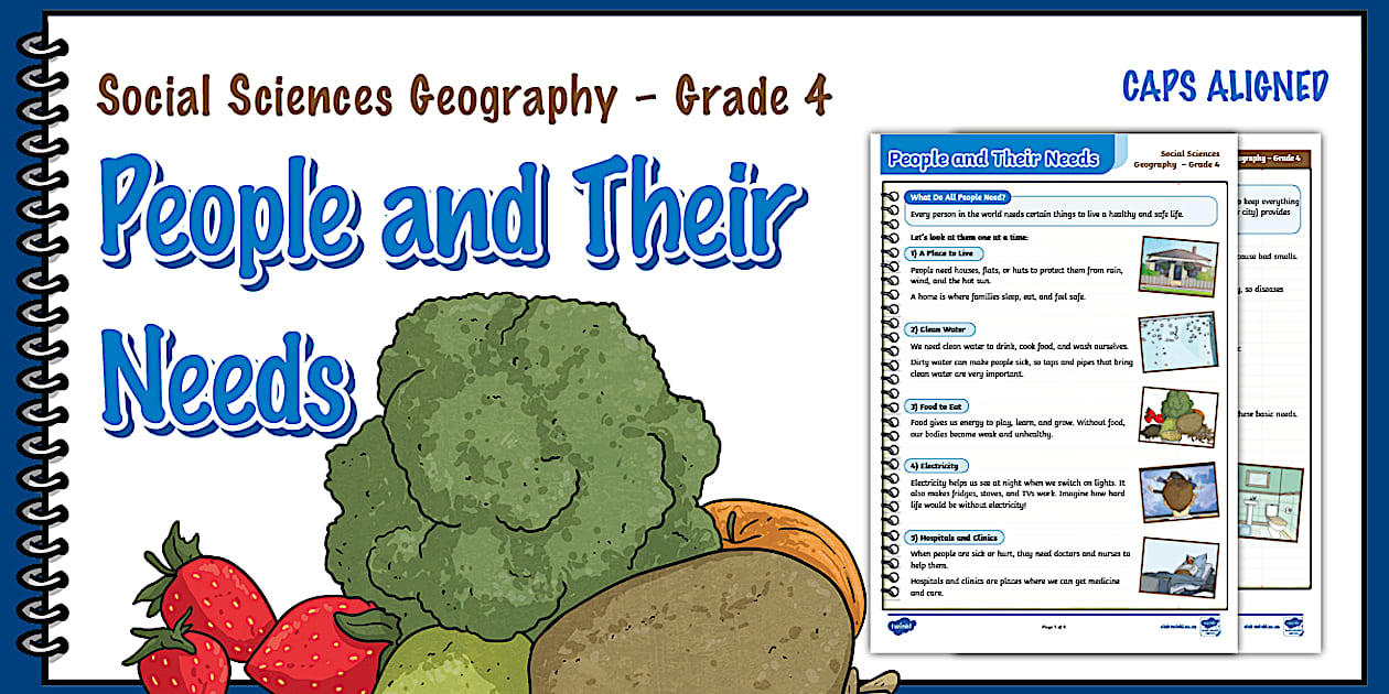 Grade 4 - Social Sciences - Geography - Term 1 - People and Their Needs ...