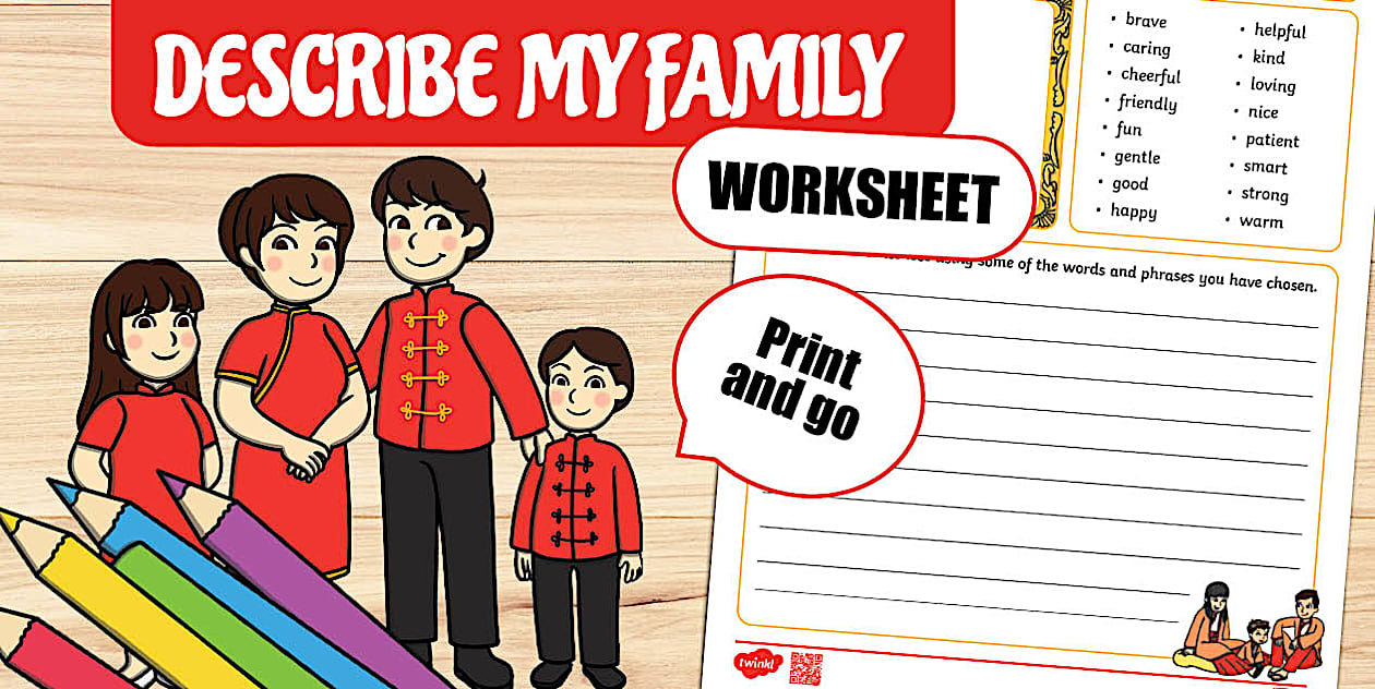 Describe My Family Worksheet