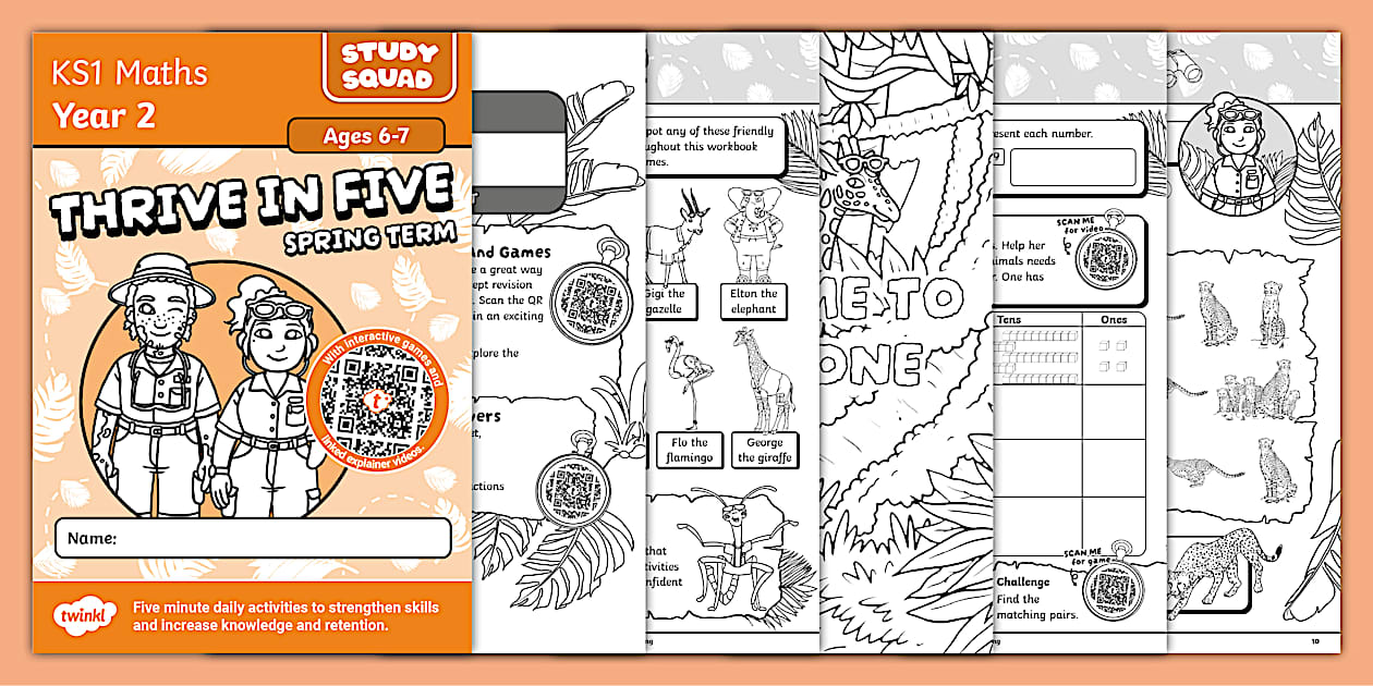👉 Study Squad Thrive in Five Year 2 Maths Workbook Spring Term