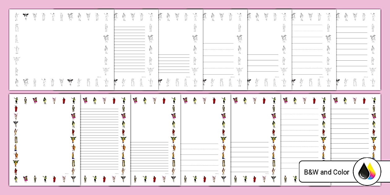Blank and Lined Journal Pages for A Midsummer Night's Dream