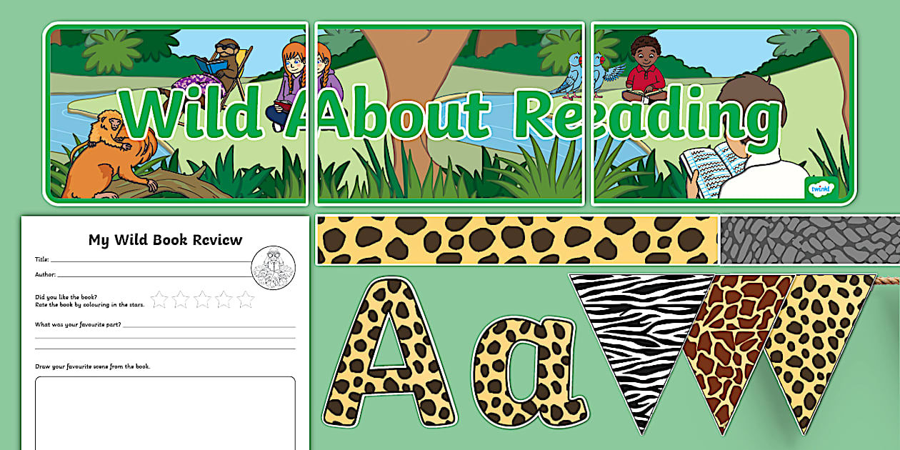 👉 Wild Animals Display Board | Wild About Reading Pack