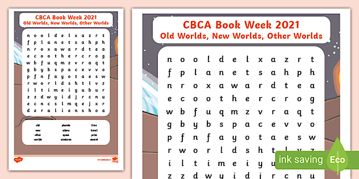 Book Week Word Search - Festivals and Events - Primary Education