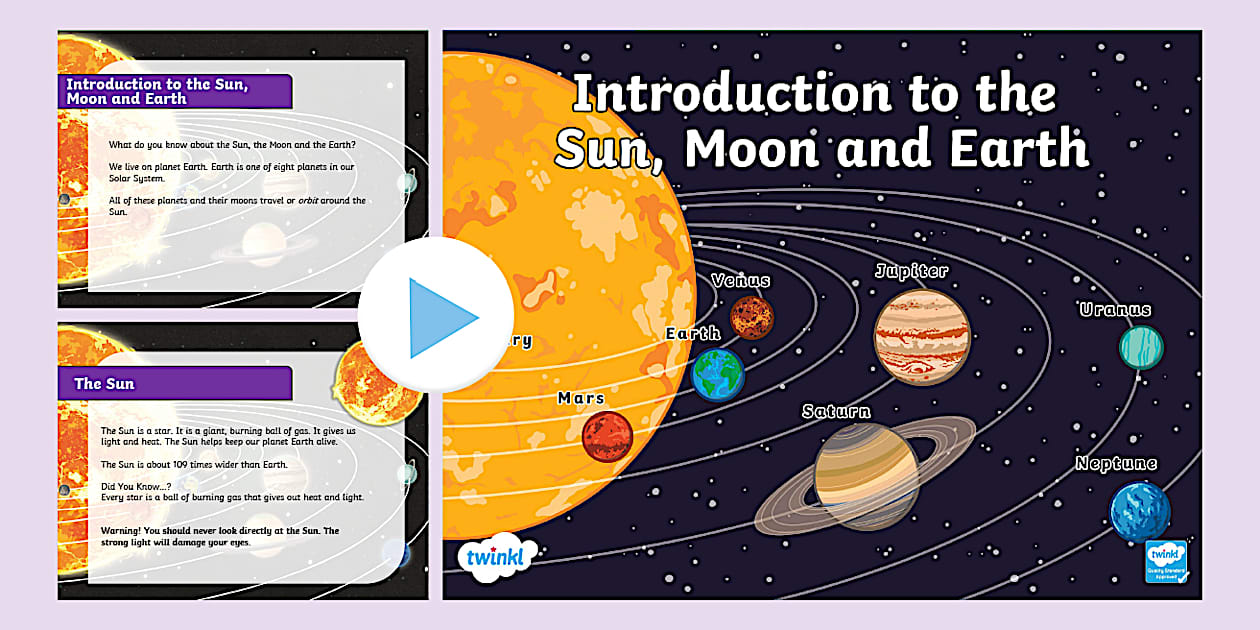 Introduction to the Sun, Moon and Earth PowerPoint - Twinkl