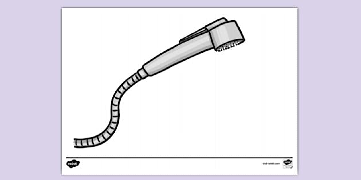 Salon Shower Colouring Sheet | Colouring Sheets - Twinkl