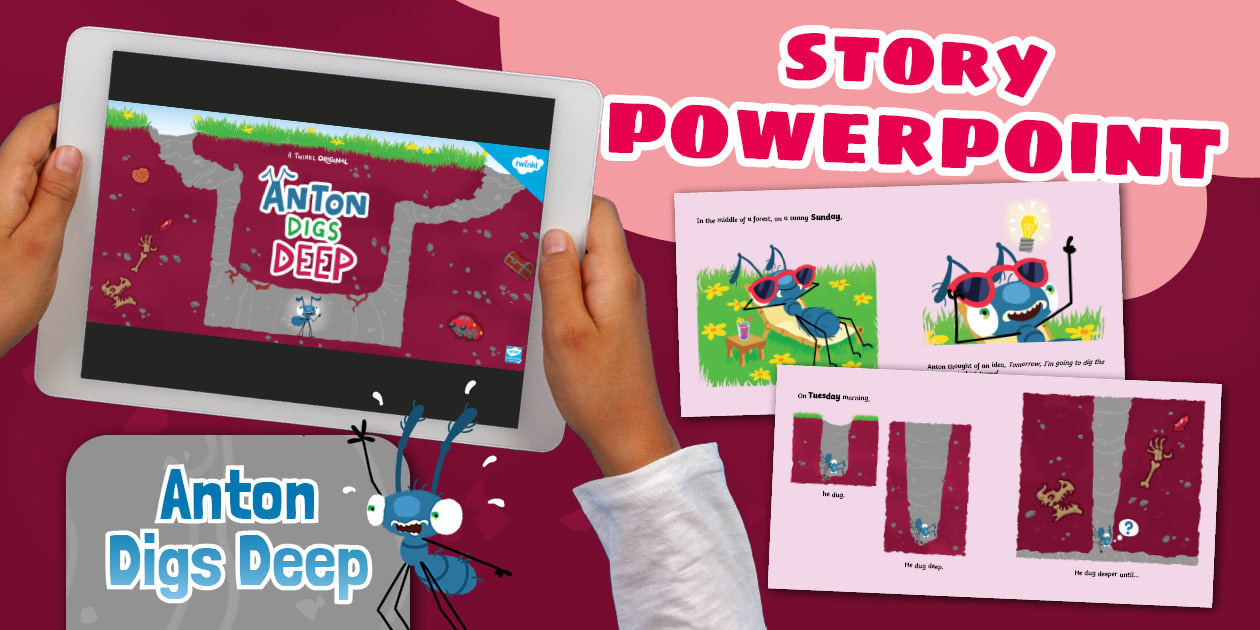 Anton Digs Deep Story PowerPoint English