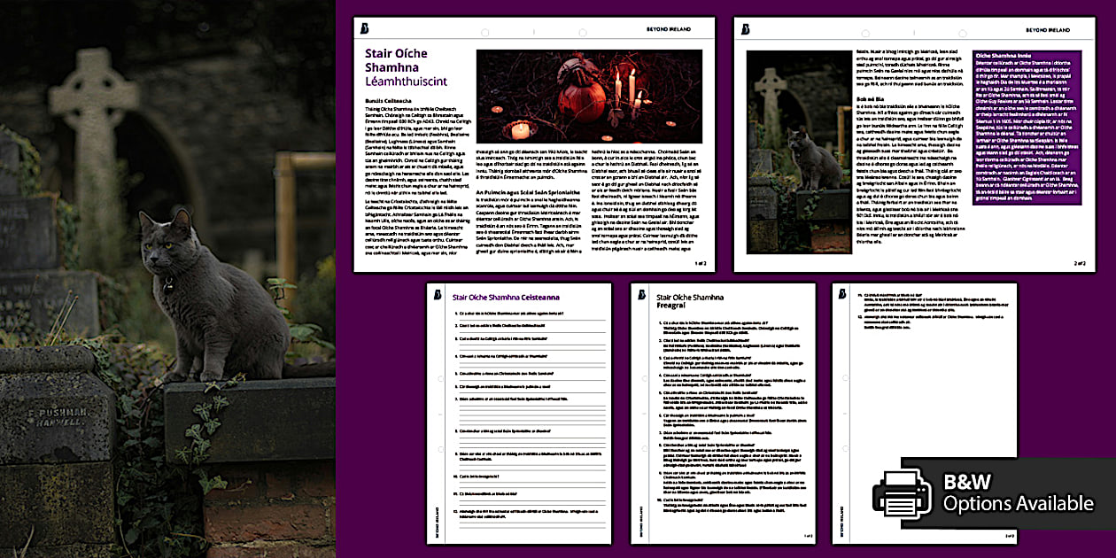 Stair Oíche Shamhna Léamhthuiscint