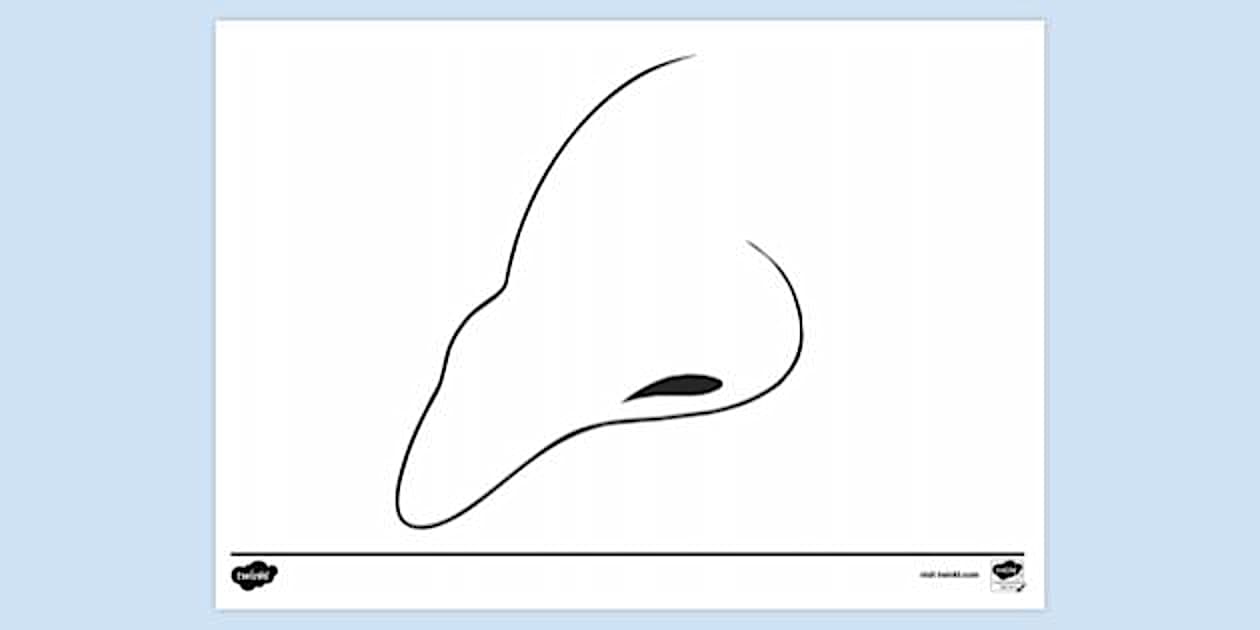 Witches Hooked Nose Colouring | Colouring Sheets - Twinkl