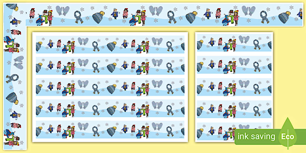 Winter Display Borders (teacher made) - Twinkl