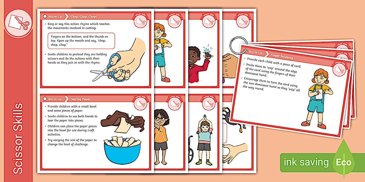 Fine Motor Skills Scissor Skills Warm-Up Cards | Twinkl
