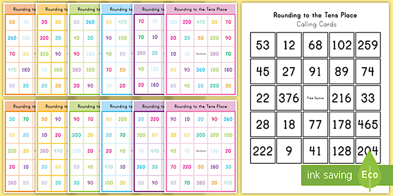 Editable Rounding to the Tens Place Bingo (teacher made)
