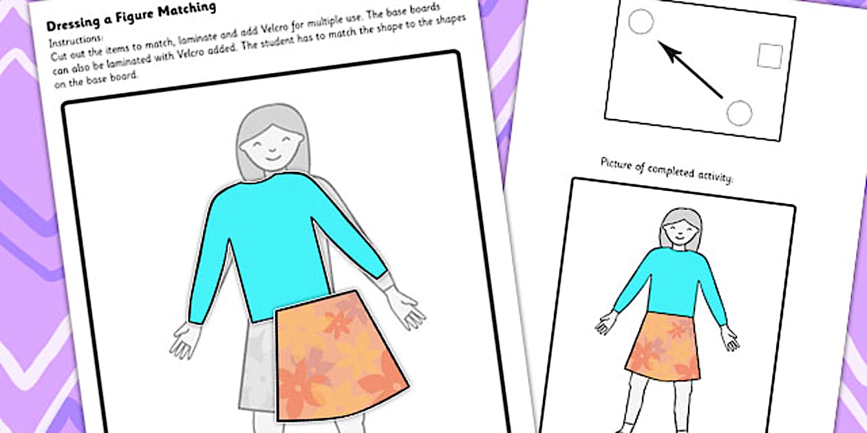 Workstation Pack Clothes Matching Activities Set 2 - pack